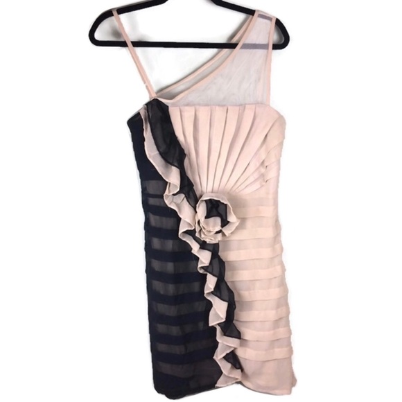 Ryu | Dresses | Ryu Ruffle Floral Pleated One Shoulder Dress Size ...